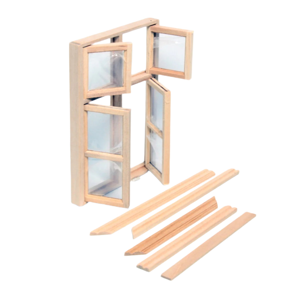Ikkuna, 6-ruutuinen, avautuva, puuvalmis - Suomen Minimaailma Oy